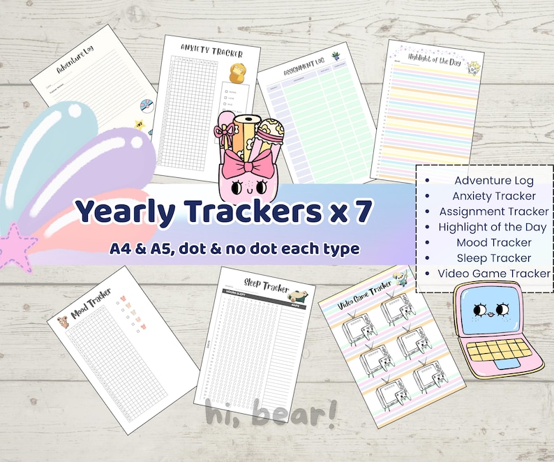 Digital Journal & Planner Bundle - Pokémon Theme | Assignment Tracker ...