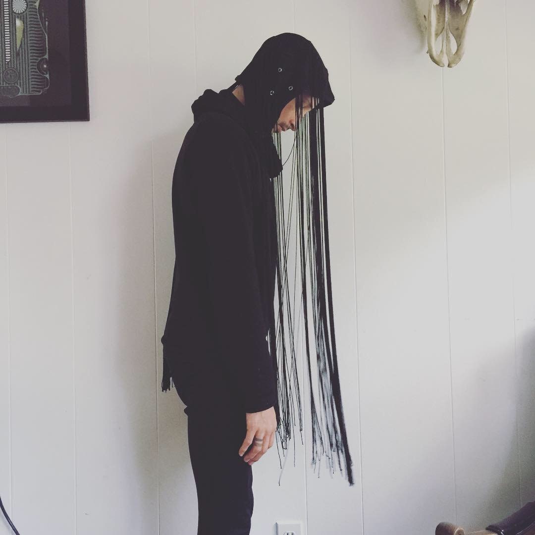 Men's Black Fringe Head Cap - Etsy