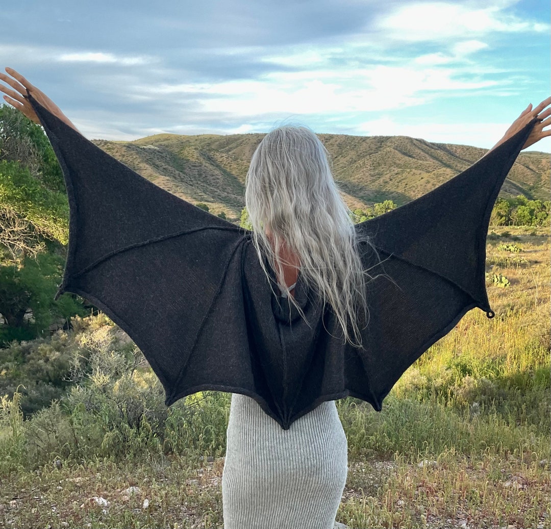 Bat Wings Shawl, Knit With Natural, Un-dyed Alpaca or Organic Merino ...