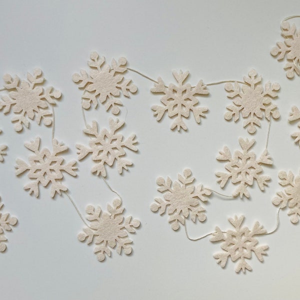 Felt Snowflake Garland - Etsy