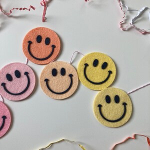Smile Face Garland - Felt Smile Happy Face Garland - Etsy
