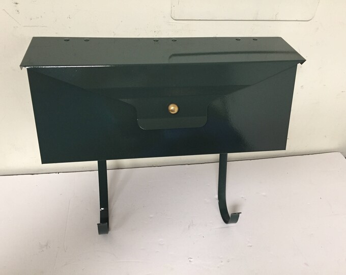 Vintage Refurbished Green Steel Mailbox City Style Wallmount - Etsy