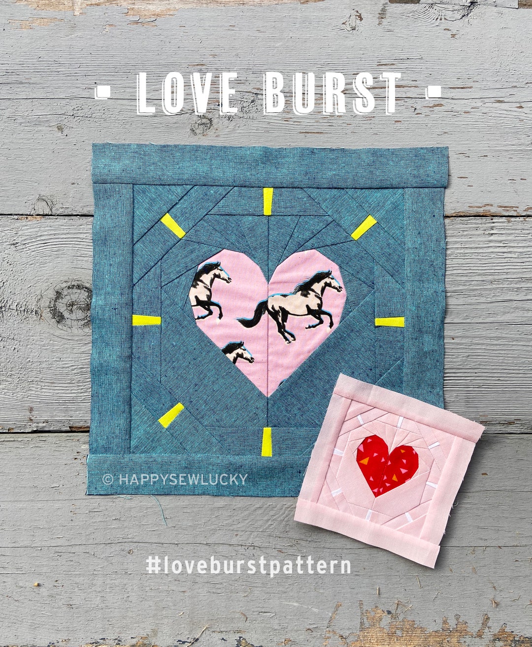 LOVE BURST Block PDF Pattern - Etsy