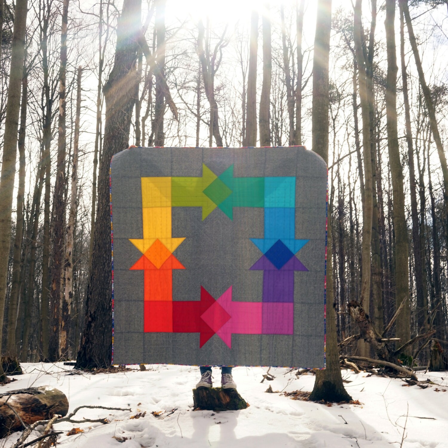 Rainbow Mash-up Quilt PATTERN pdf - Etsy Canada