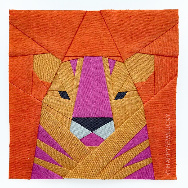 TIGER Block PDF Pattern - Etsy