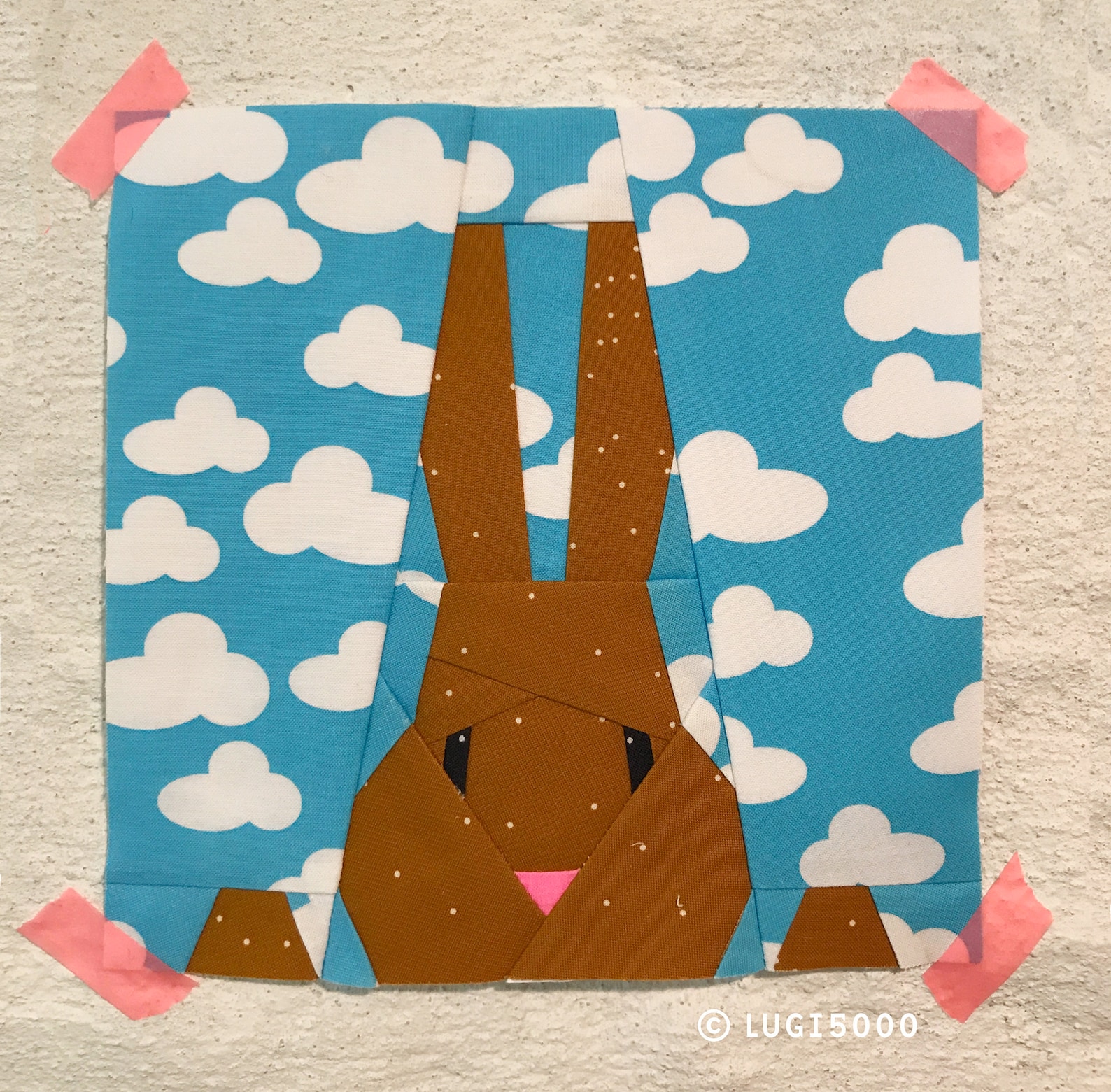 BUNNY Quilt Block | Etsy