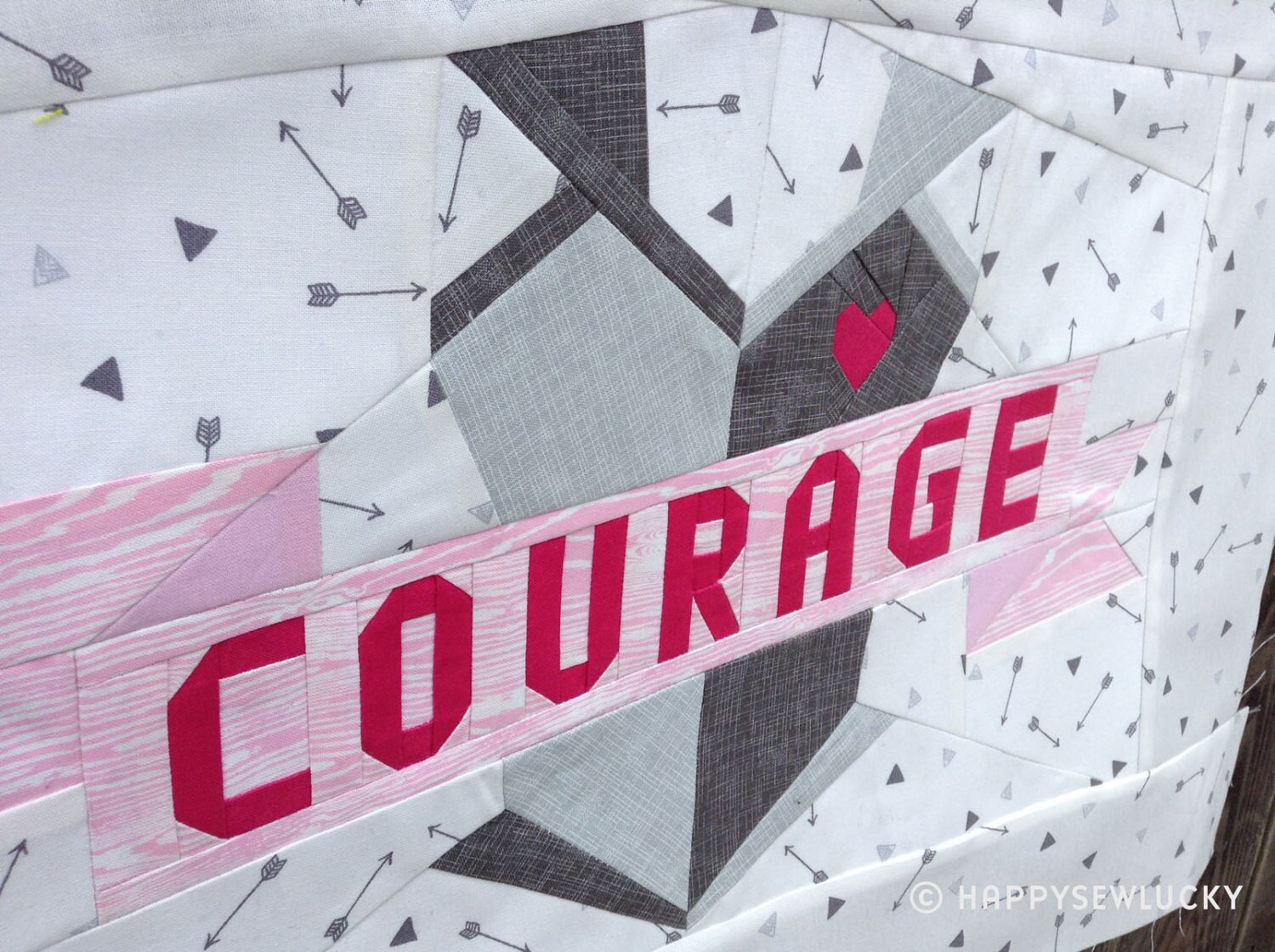 COURAGE Tattoo Quilt Block Pattern - Etsy Canada