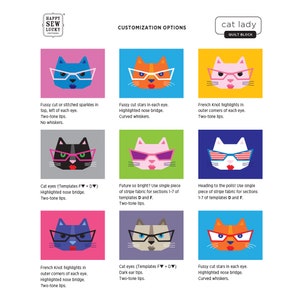 Cat Lady PDF Quilt Block Pattern - Etsy