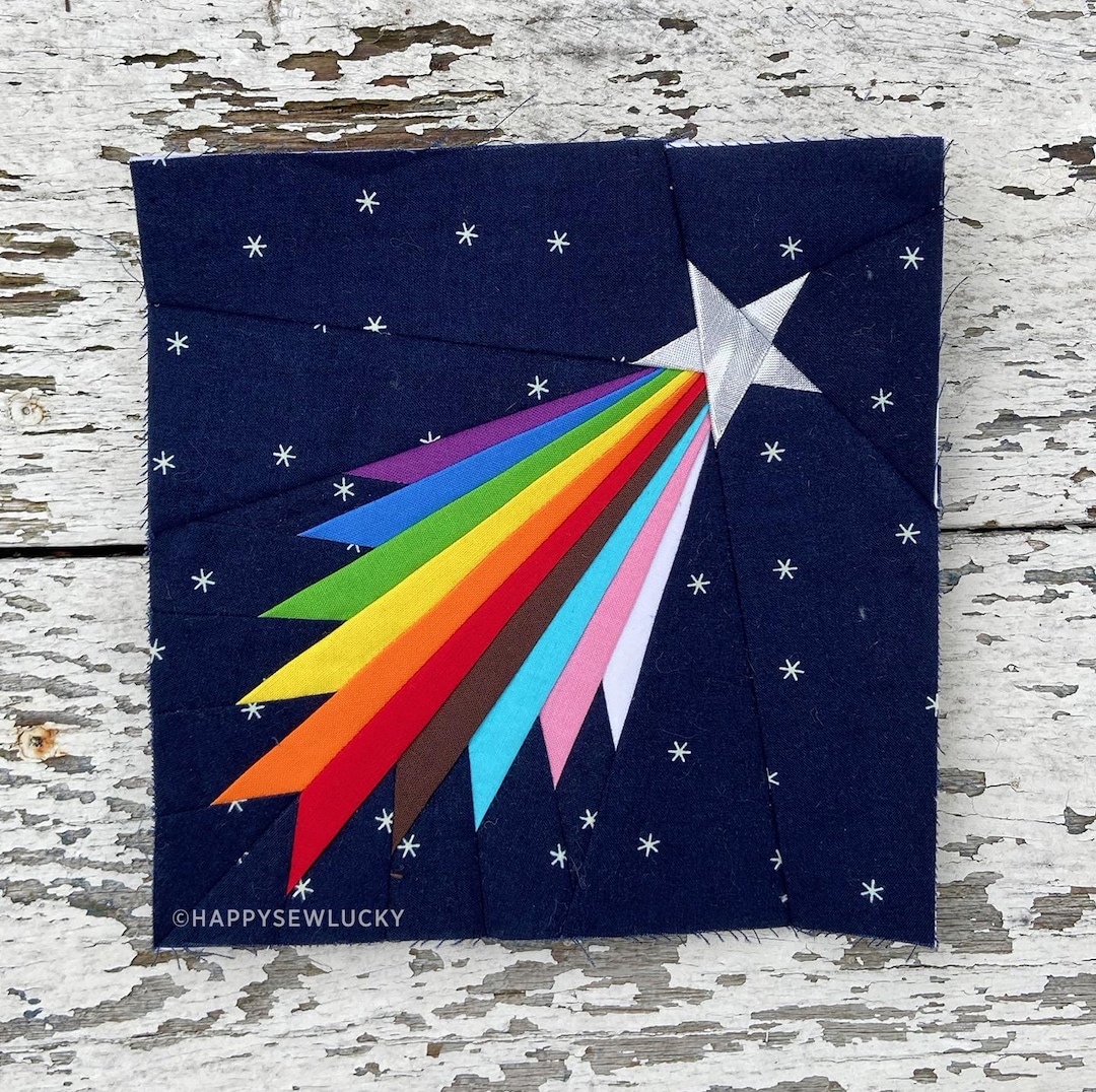 Rainbow Shooting Star PDF Quilt Pattern - Etsy