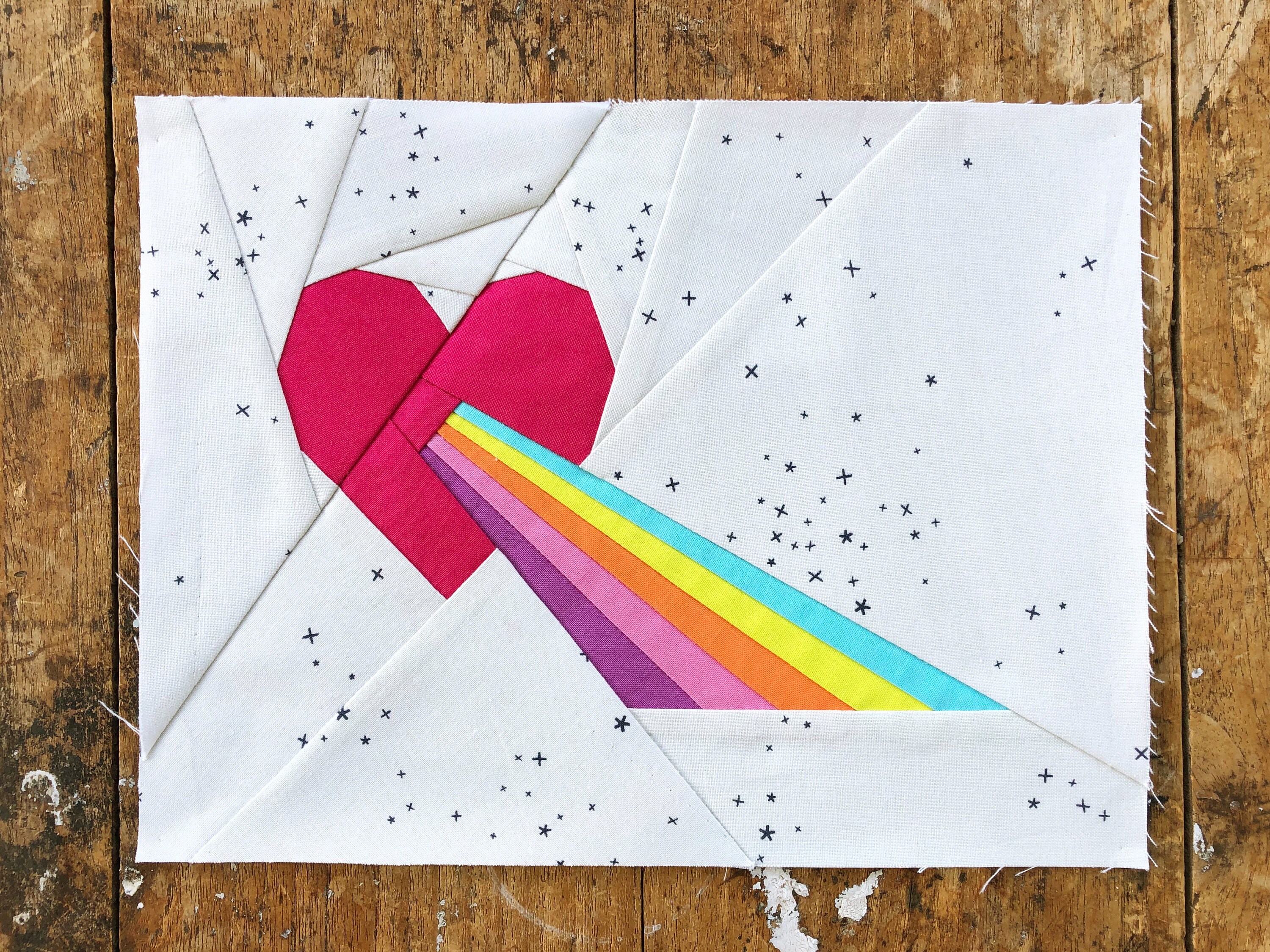 LOVE SHINE Pdf Quilt Block | Etsy