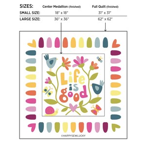 Life is Good Appliqué Quilt Pattern - PDF - Etsy