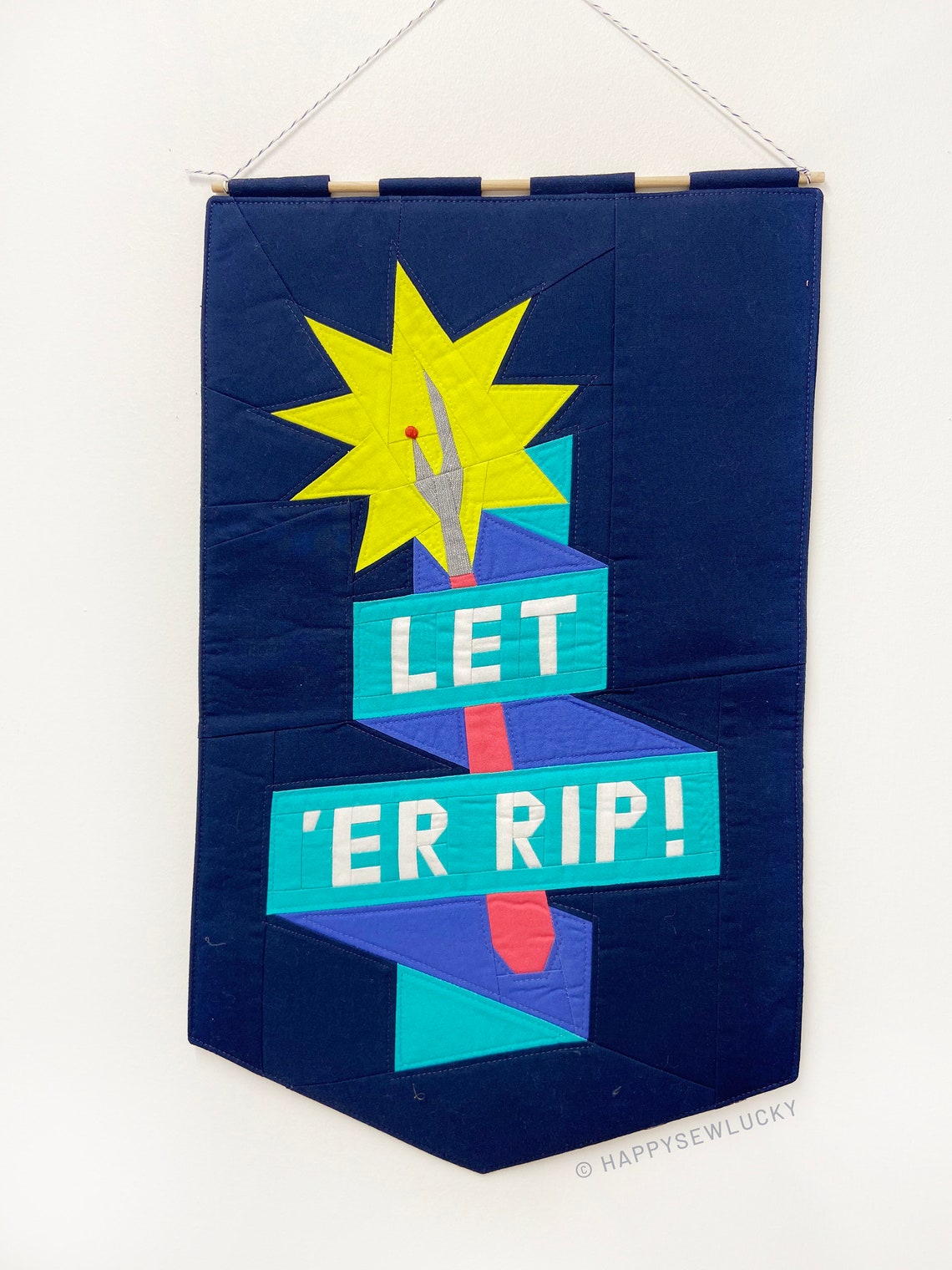 LET 'ER RIP Banner Pdf Pattern | Etsy