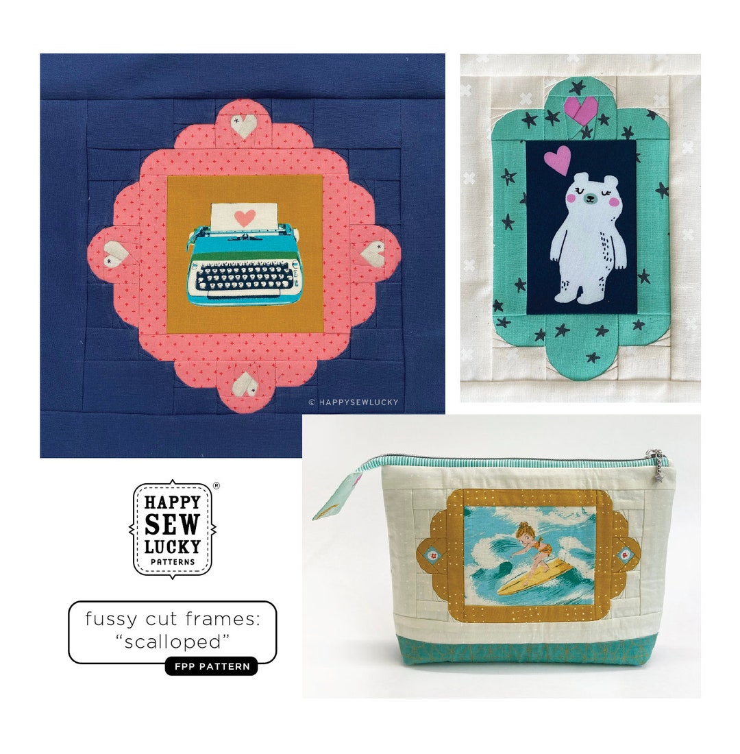 Fussy Cut Frames: SCALLOPED Pdf Pattern - Etsy