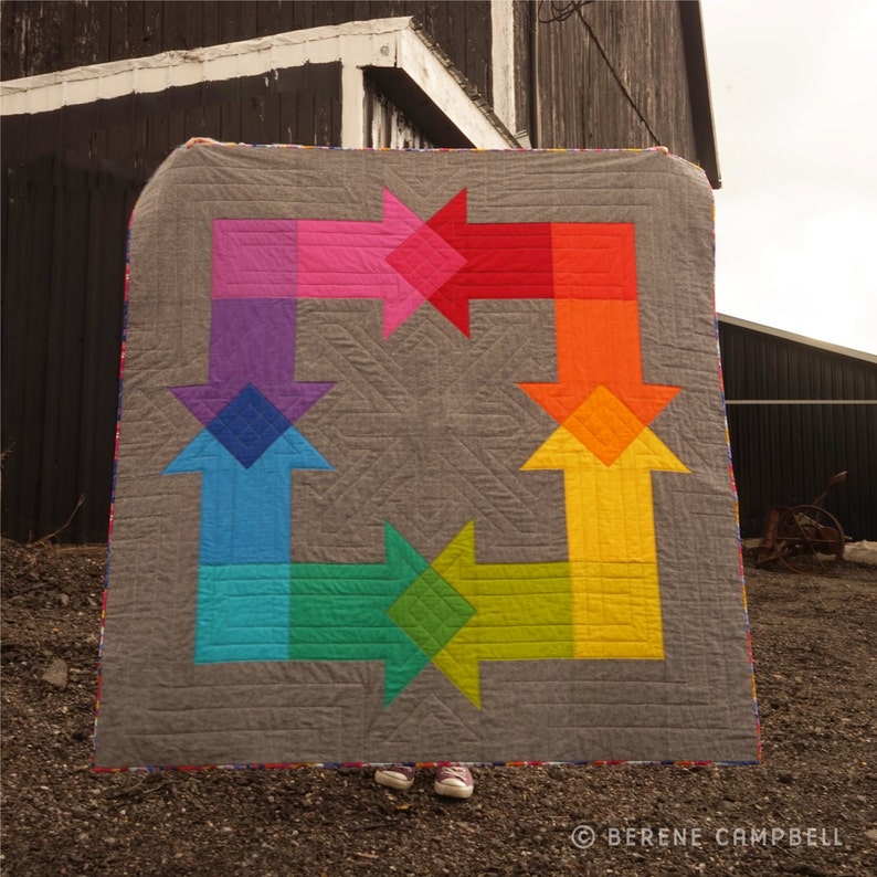 Rainbow Mash-up Quilt PATTERN pdf - Etsy Canada
