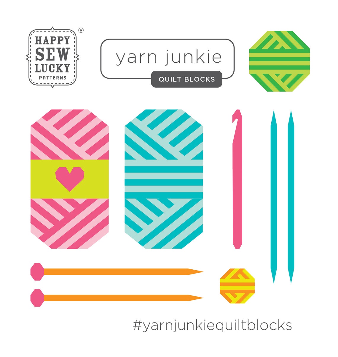 YARN JUNKIE Quilt Blocks PDF Pattern - Etsy
