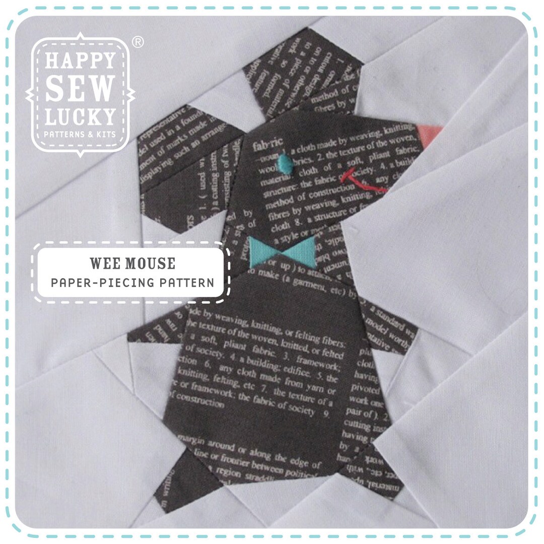 Wee Mouse Quilt Block Pattern - Etsy