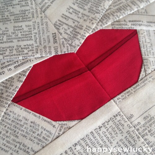 Cherry Lips Foundation Paper Piecing Pattern FPP Quilt - Etsy