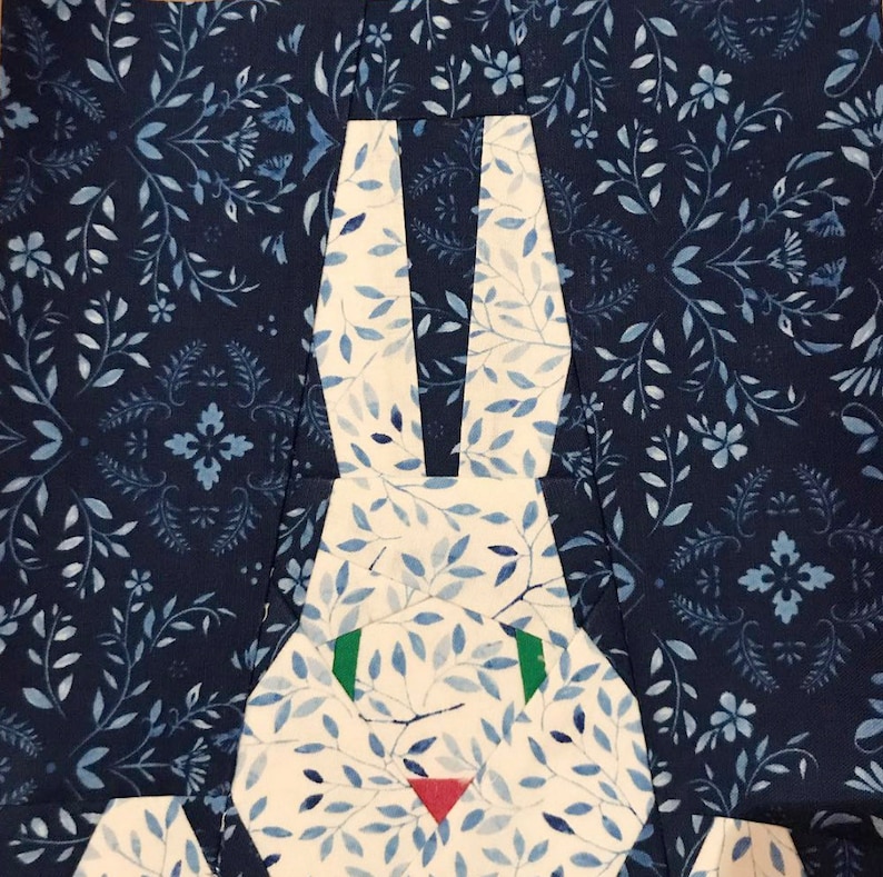 BUNNY Quilt Block | Etsy