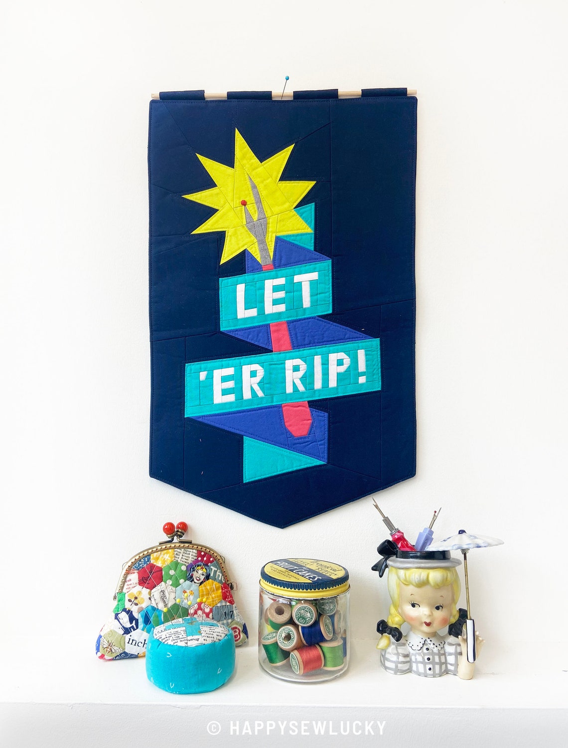 LET 'ER RIP Banner Pdf Pattern | Etsy