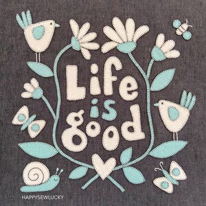 Life is Good Appliqué Quilt Pattern - PDF - Etsy