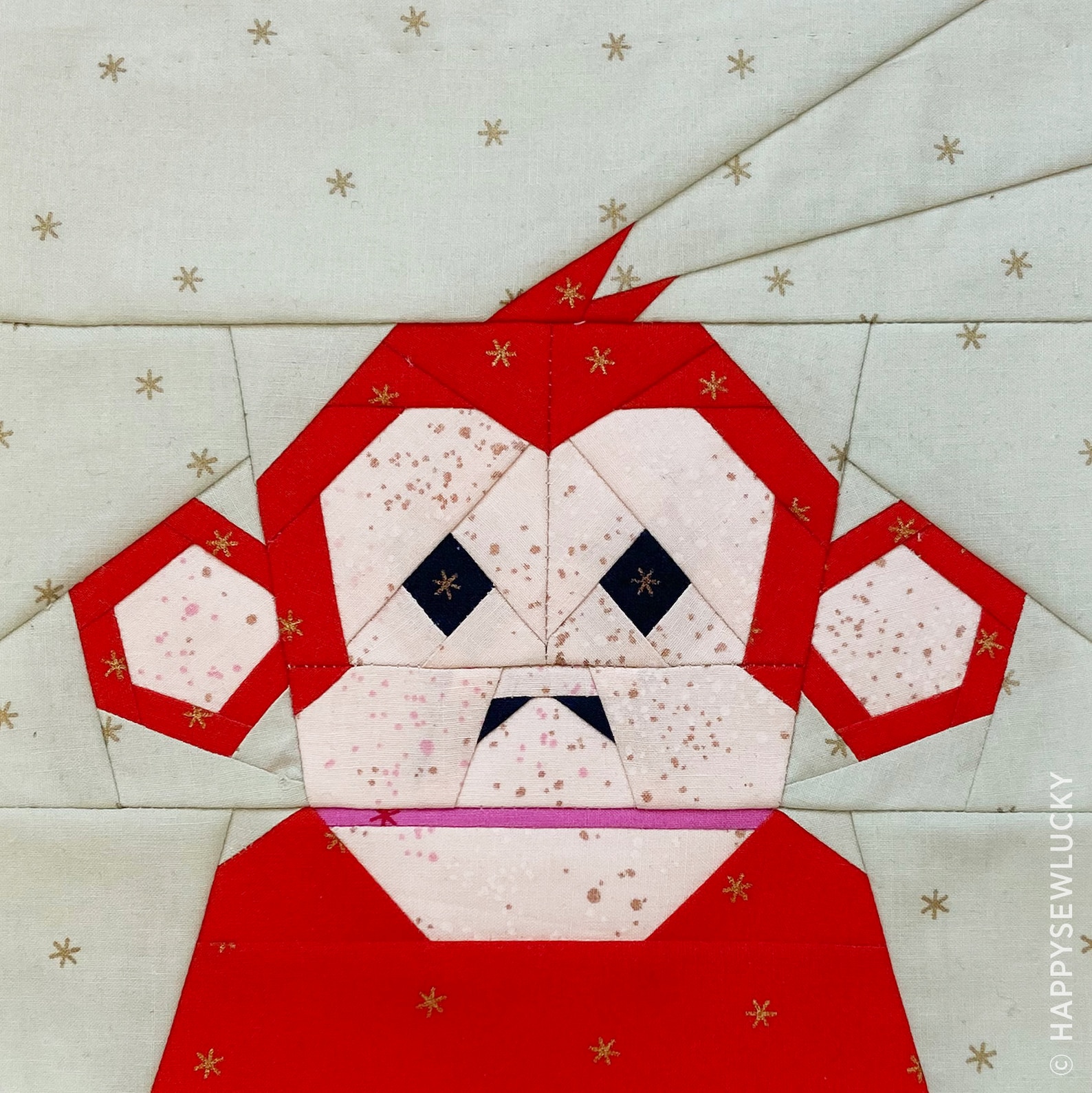 MONKEY Block PDF Pattern - Etsy