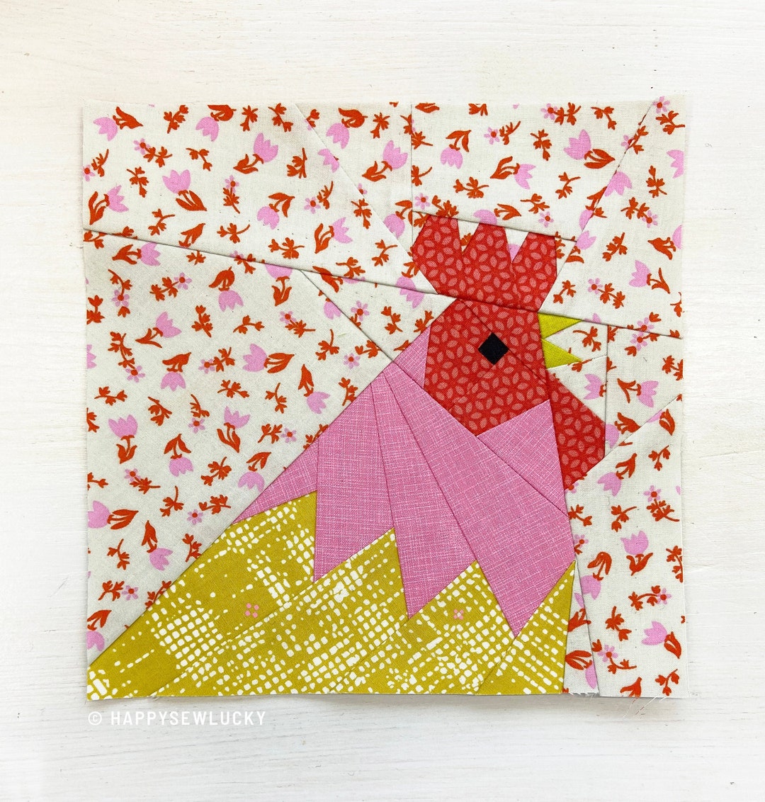 ROOSTER Pdf Quilt Block - Etsy