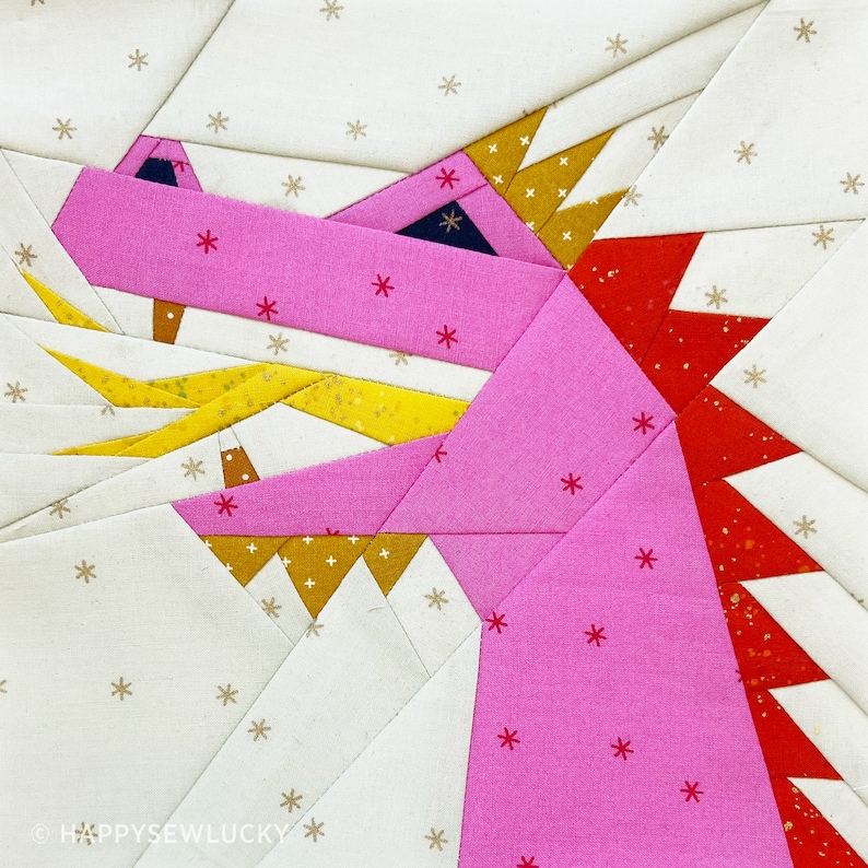 DRAGON Block PDF Pattern - Etsy