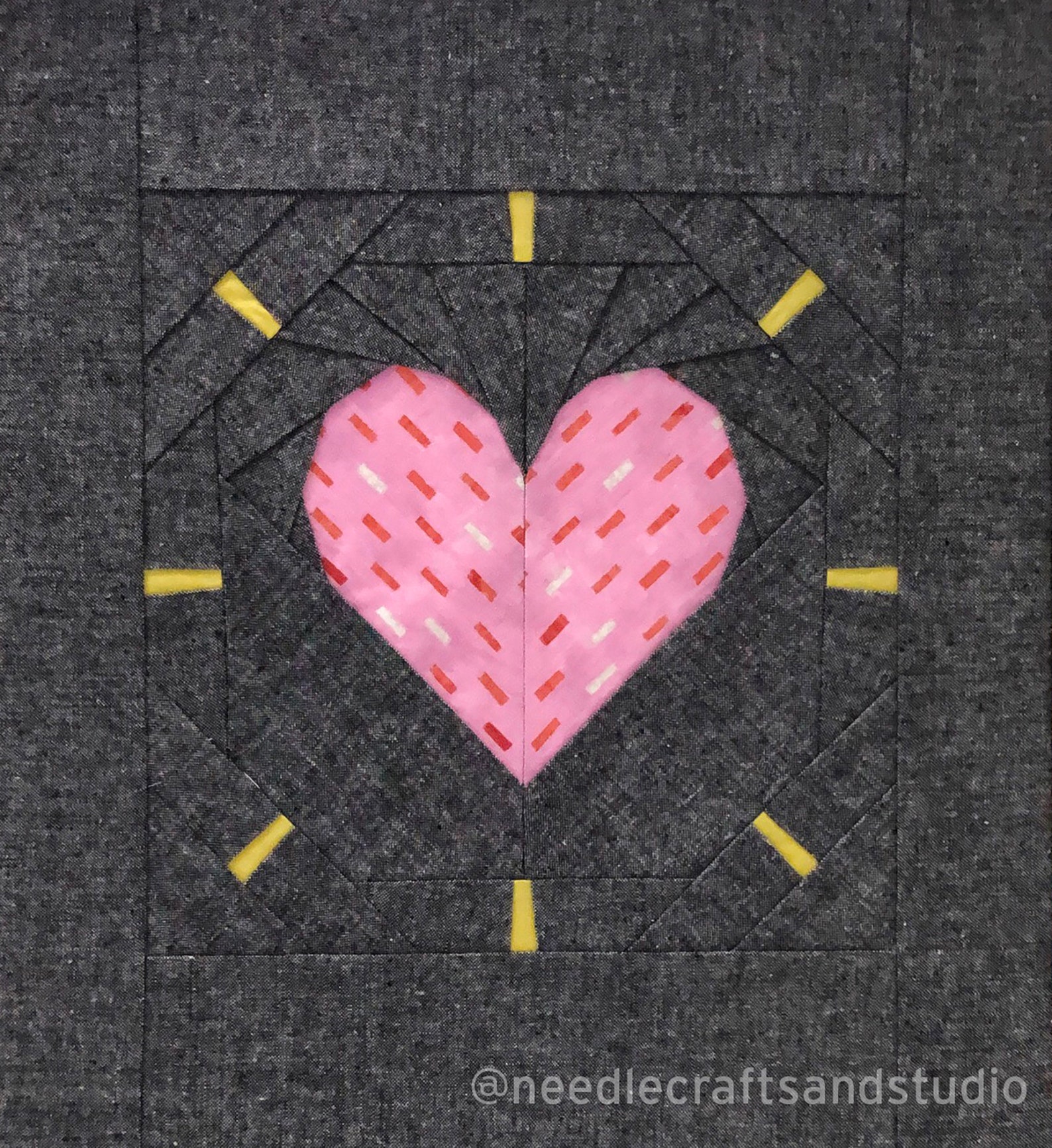 LOVE BURST Block PDF Pattern - Etsy