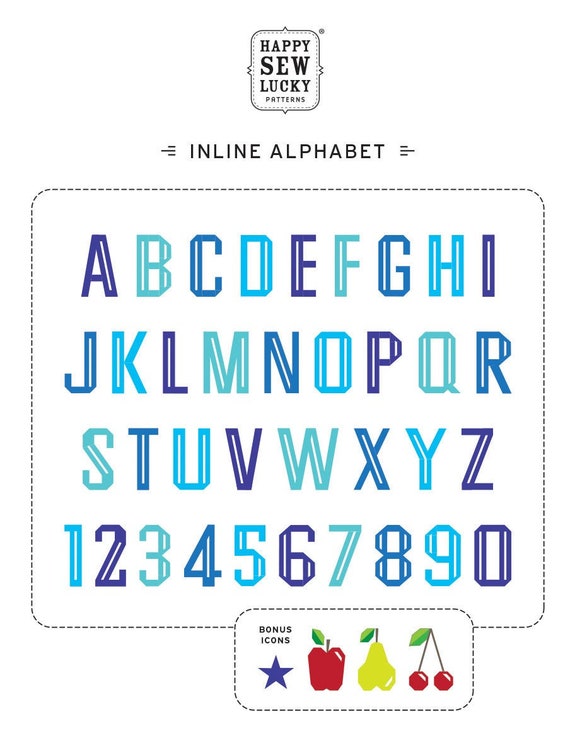Inline Alphabet PDF FPP Pattern - Etsy