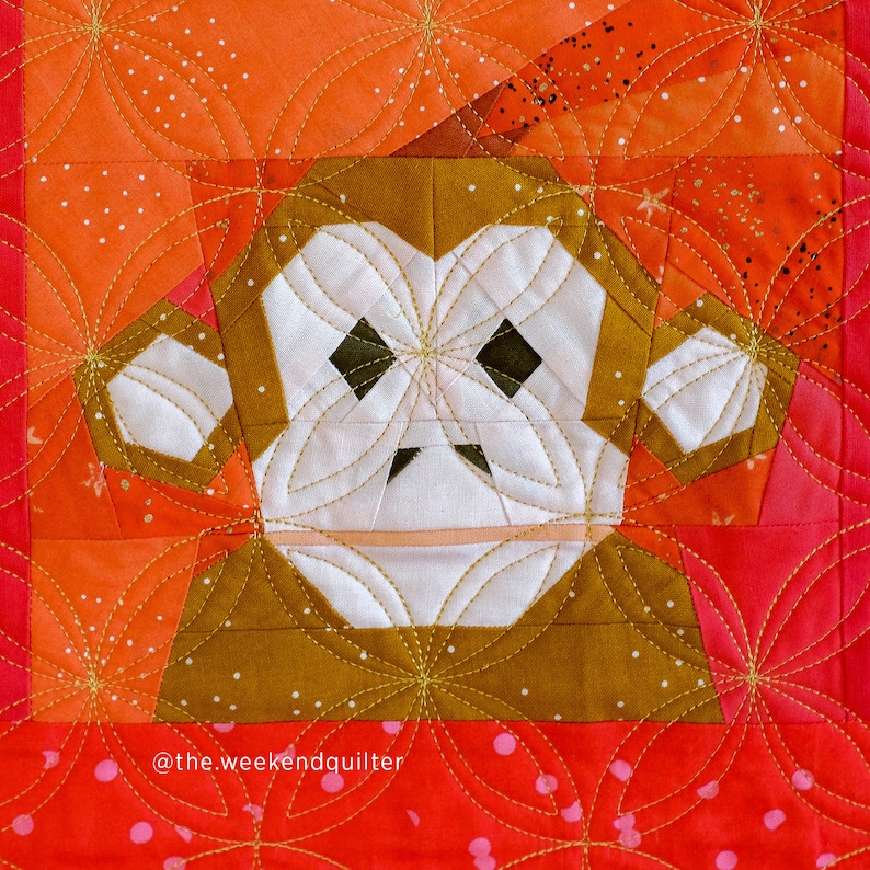 MONKEY Block PDF Pattern - Etsy