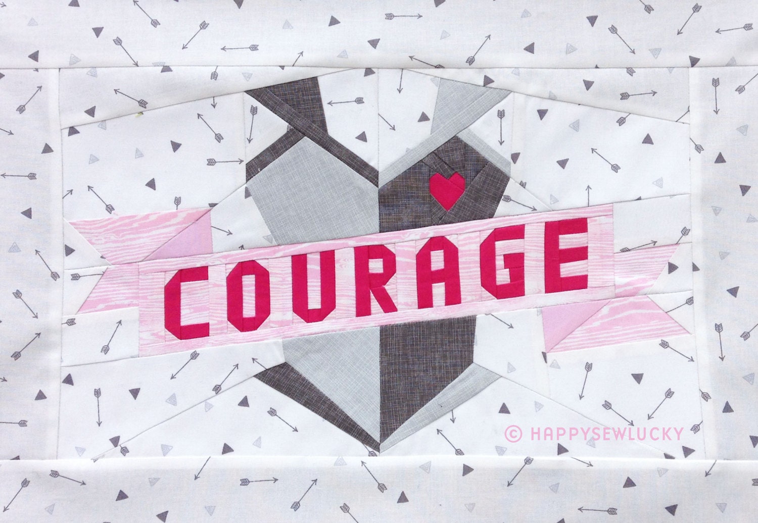 COURAGE Tattoo Quilt Block Pattern - Etsy Canada