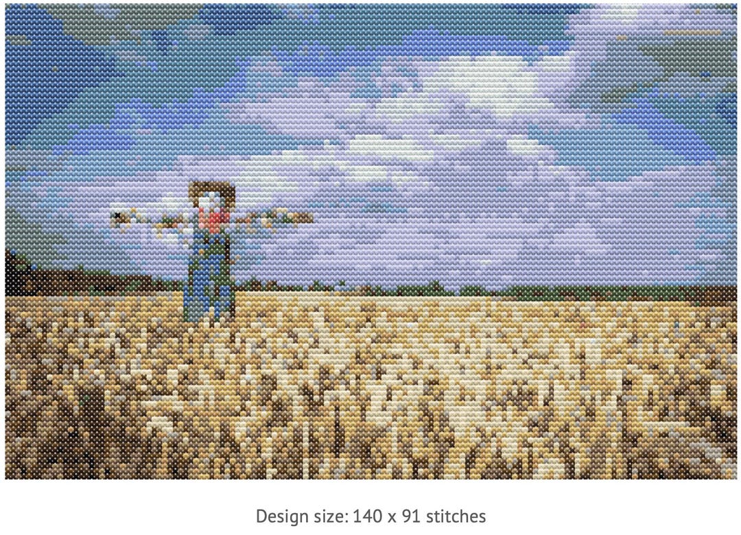 Scarecrow Cross Stitch Pattern - Etsy