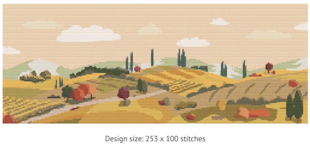Italian Countryside Cross Stitch Pattern - Etsy