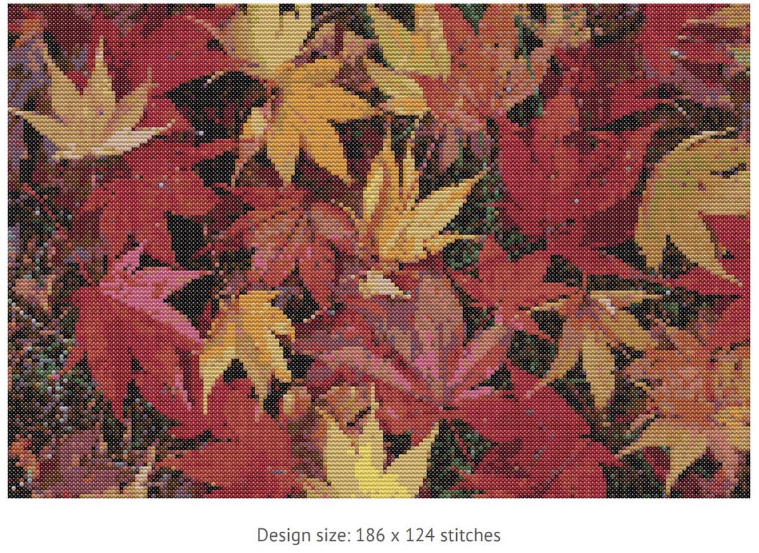 Fall Leaves Cross Stitch Pattern - Etsy