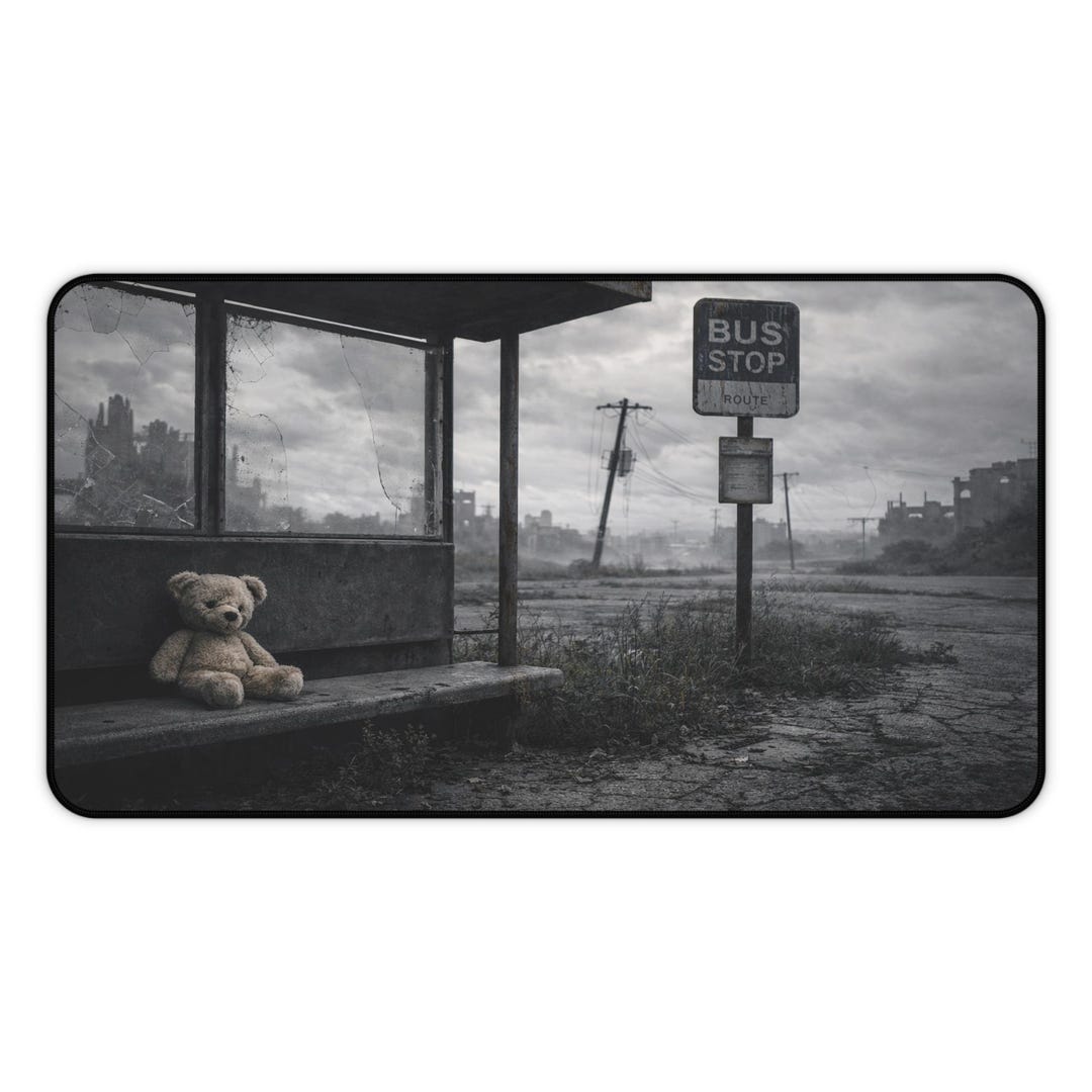 Lost Bear Bus Stop Desk Mat - Etsy