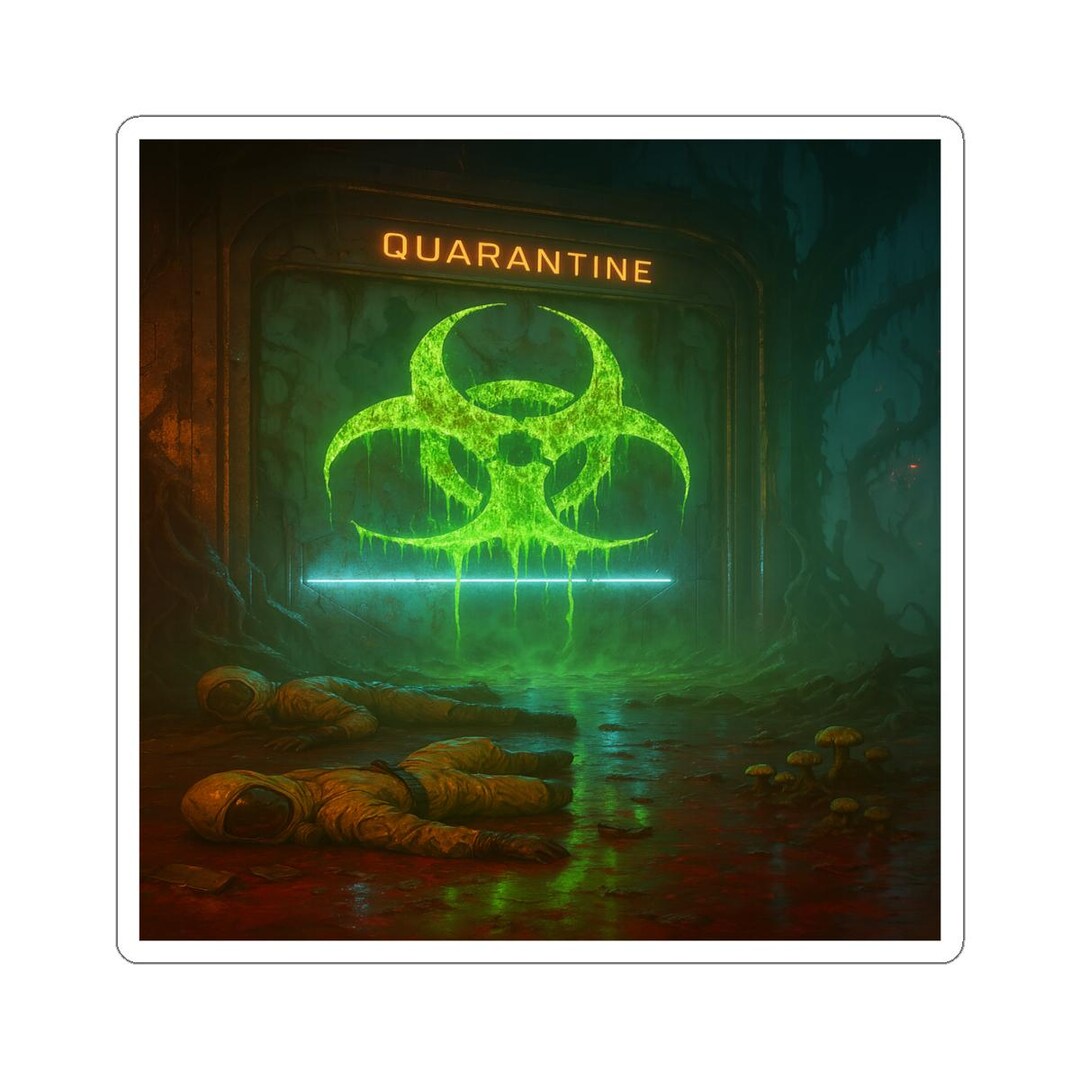 Biohazard Sticker, Halloween Decor, Dark Laptop Decal, Walking Dead Fan ...