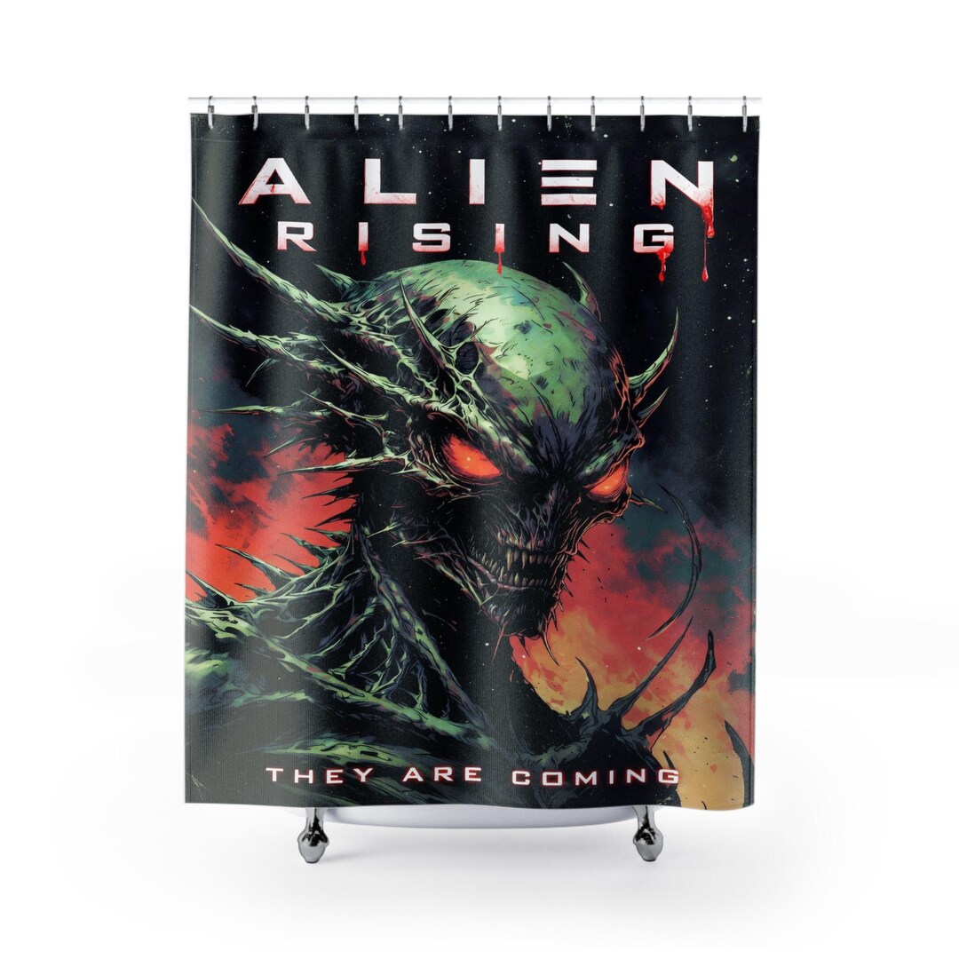 Alien Rising Movie Poster Shower Curtains, Sci-fi Home Decor ...