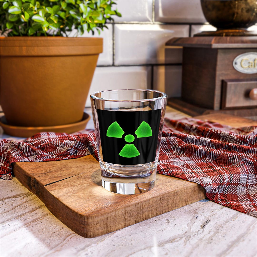 Shot Glass, Radiation Symbol, Gift for Science Enthusiasts, Unique ...