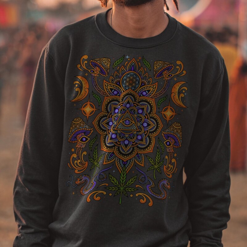 Psychedelic Sweater - Etsy