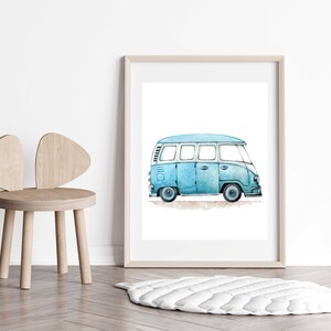 Set of 6 Cars Watercolor Art Prints, Boy Nursery Wall Décor ...