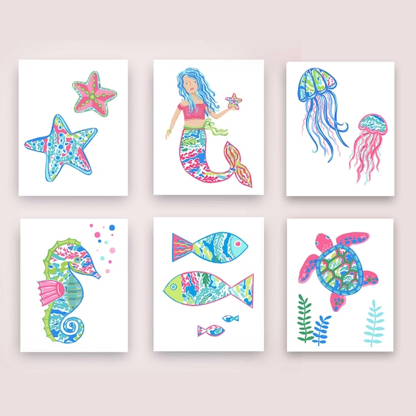 Preppy Mermaid - Etsy