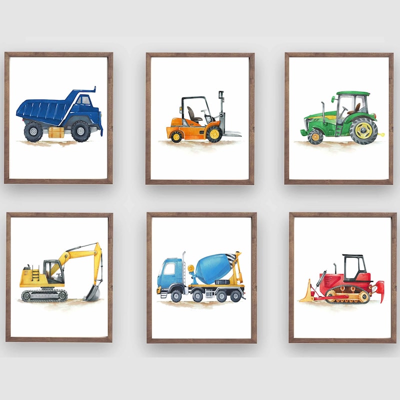 Construction Truck Prints - Etsy