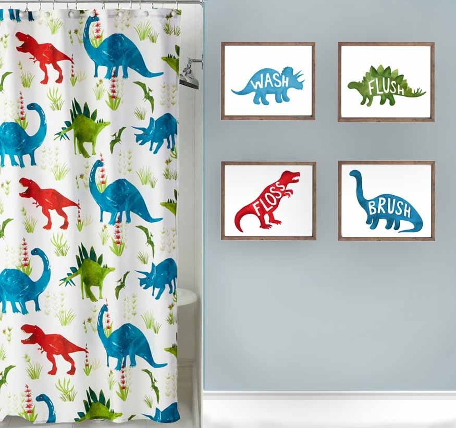 Dinosaur Wall Art Decor for Boy Bathroom Your Zone Dinosaur - Etsy