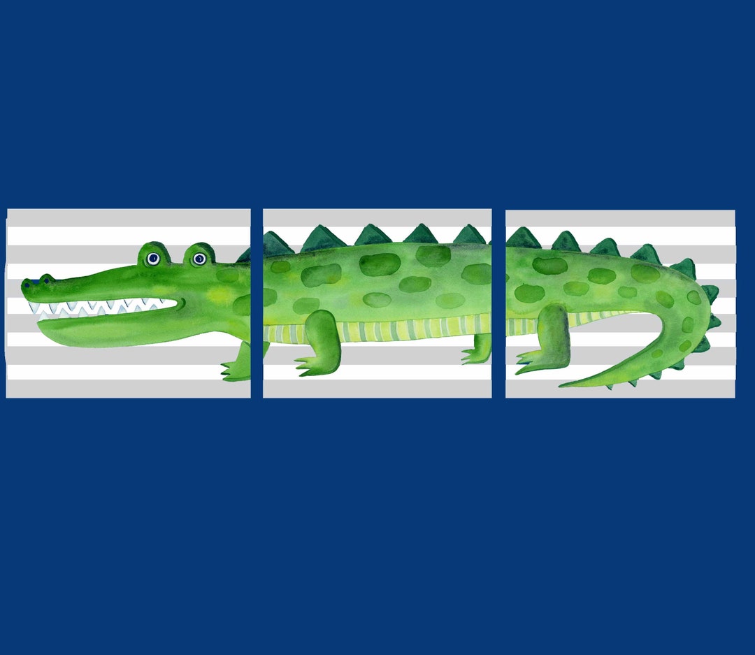 Alligator Art, Alligator Decor, Alligator Boy Nursery Art , Alligator ...