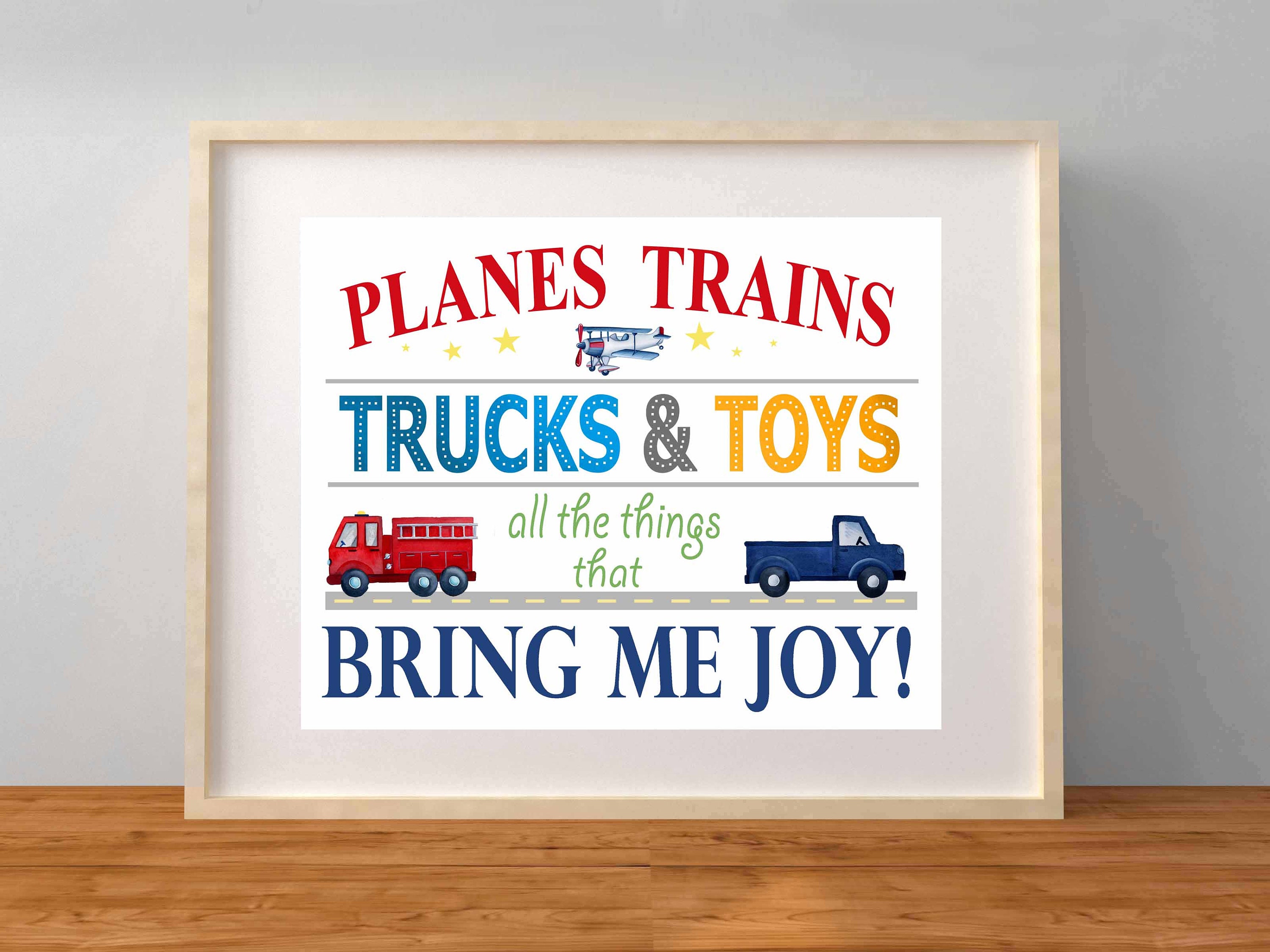 Transportation Watercolor Art Prints: Boy Nursery Decor - Etsy
