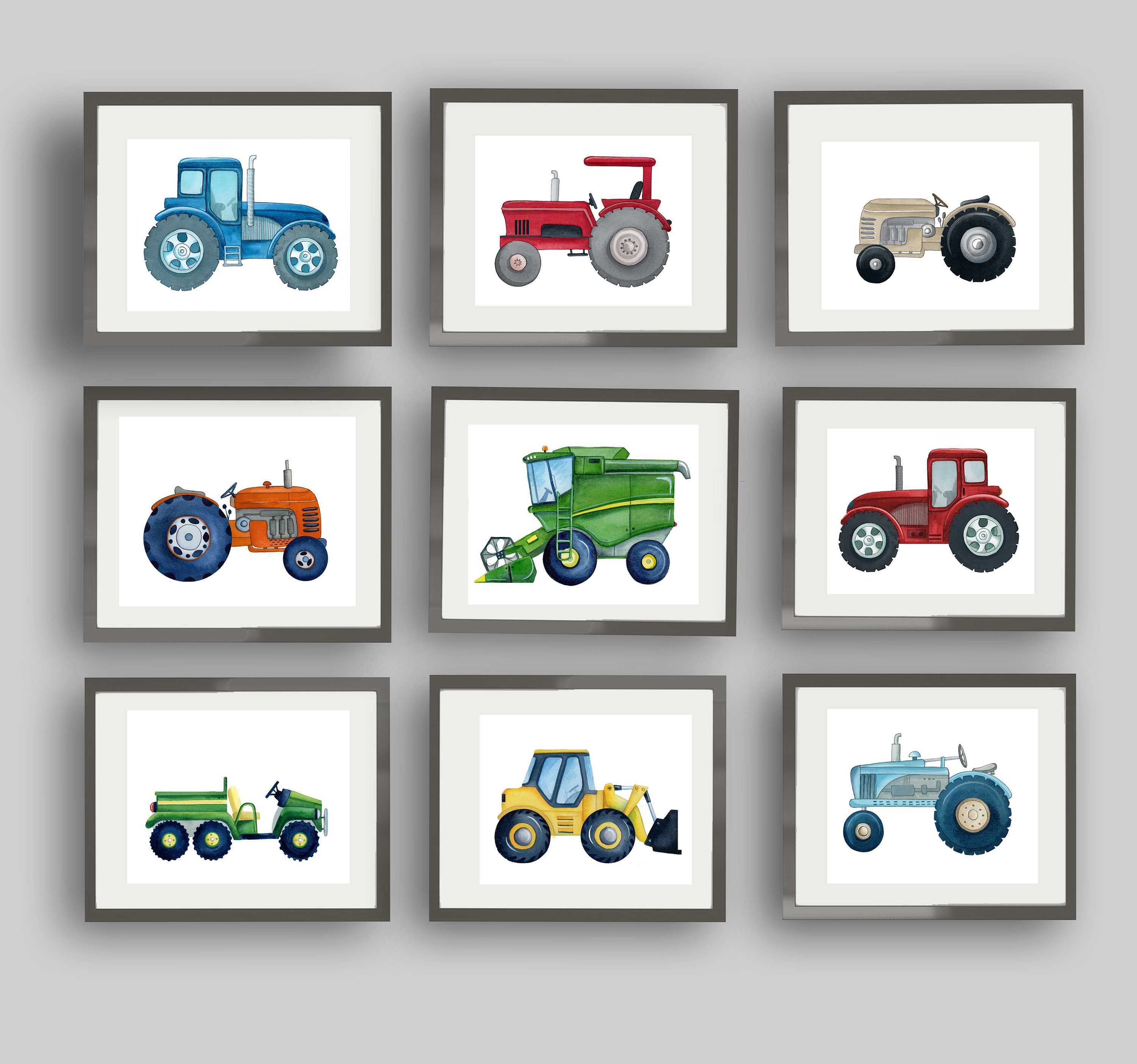 Tractor Wall Art Decor for Boy Nursery or Bedroom Tractor - Etsy