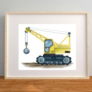 Construction Truck Wall Decor, Construction Art Prints for Boy Nursery ...