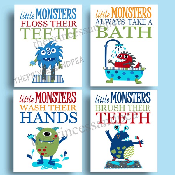 Monster Bathroom - Etsy