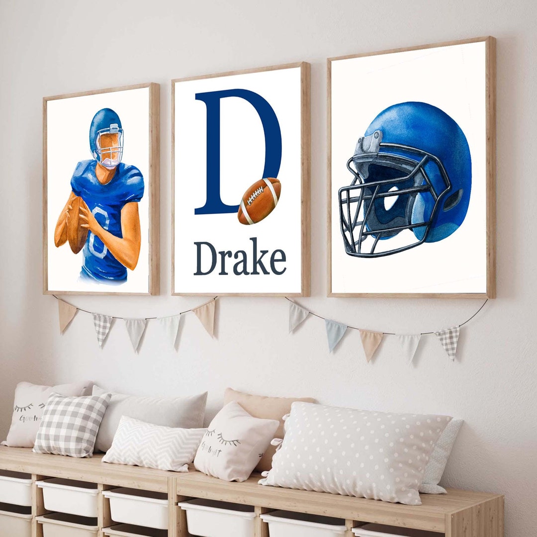Football Art Prints, Boy Football Wall Décor, Sports Pictures ...