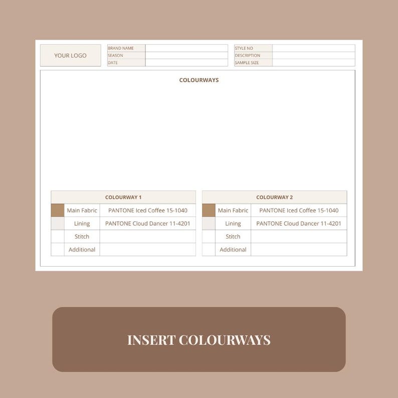 Editable Fashion Tech Pack Template – Clothing Production Tool (canva ...
